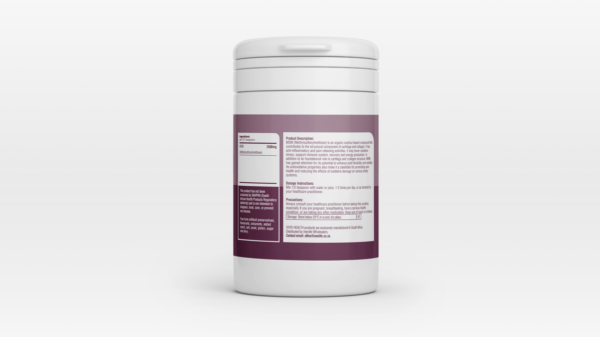VIVID HEALTH - VIVID BODY - MSM 150g – onelifehealth