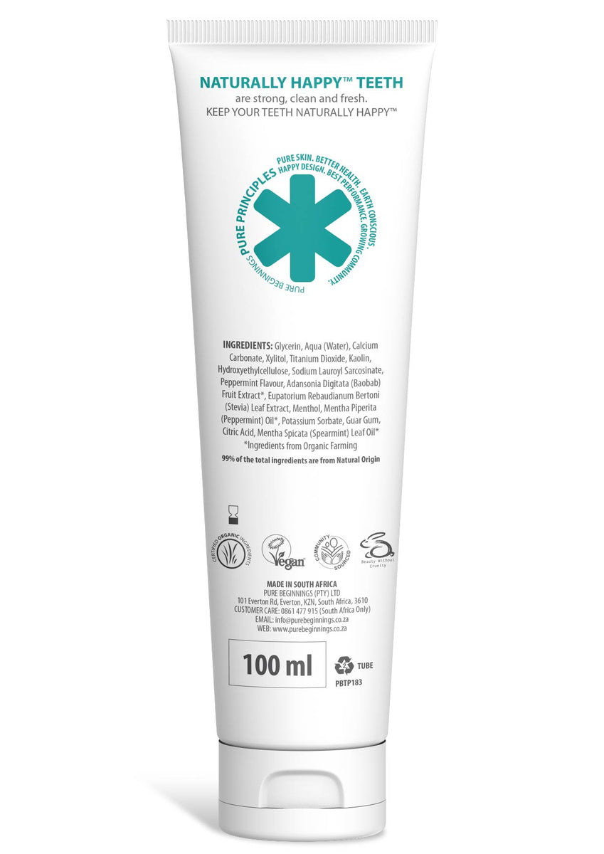 PURE BEGINNINGS - Fresh Mint with Xylitol Toothpaste - 100ml ...