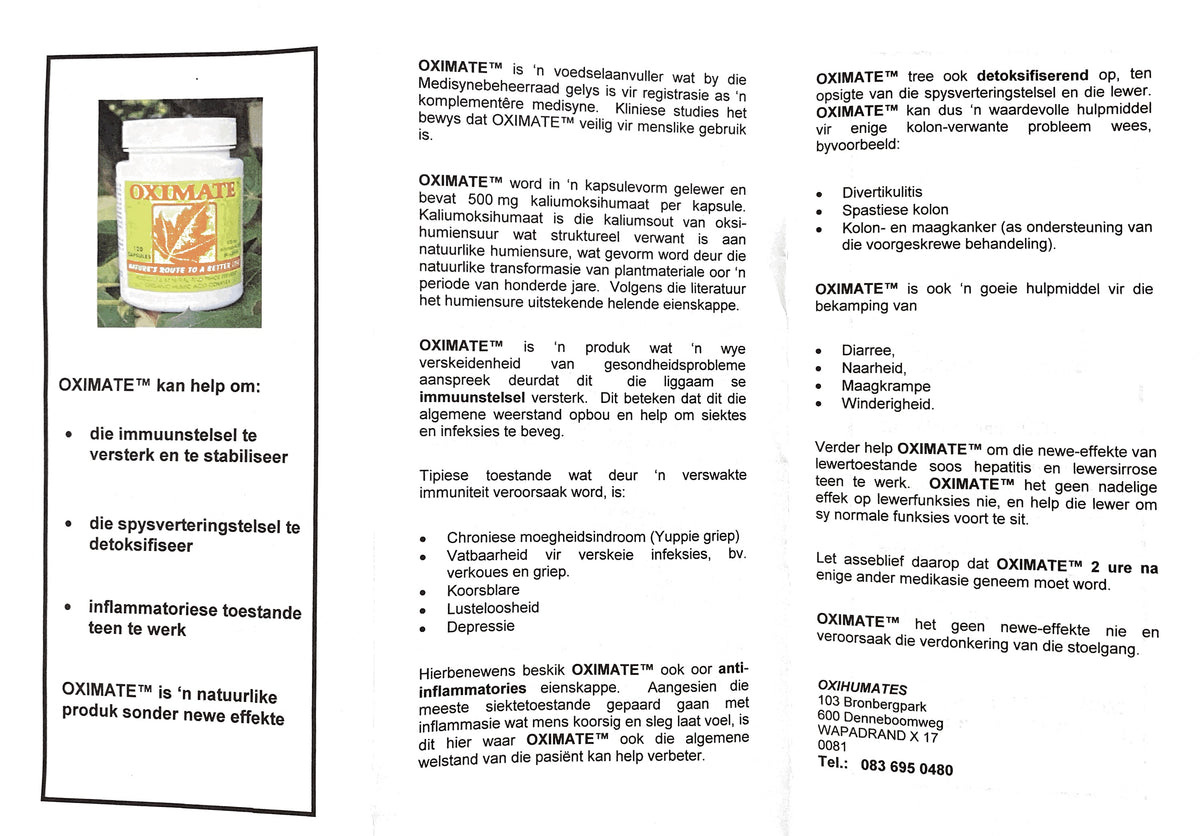 OXIMATE - Oximate 500mg - 120 Capsules – onelifehealth