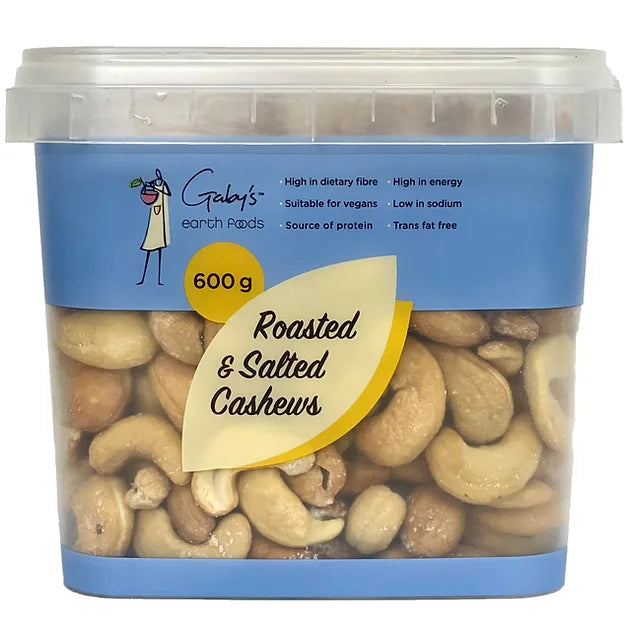 GABY'S EARTH FOODS - Cashew Salted - 600g Tub – onelifehealth